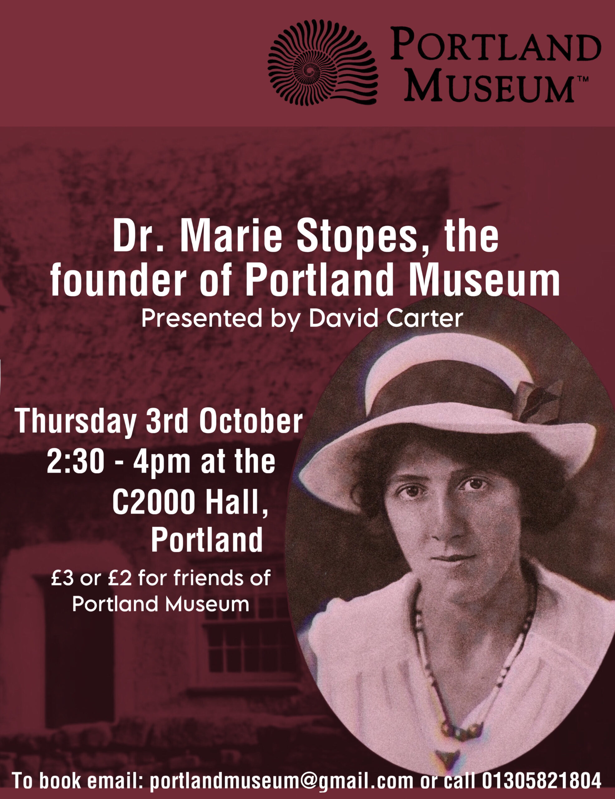 Upcoming talk: ‘Dr Marie Stopes, the founder of Portland Museum’ by ...